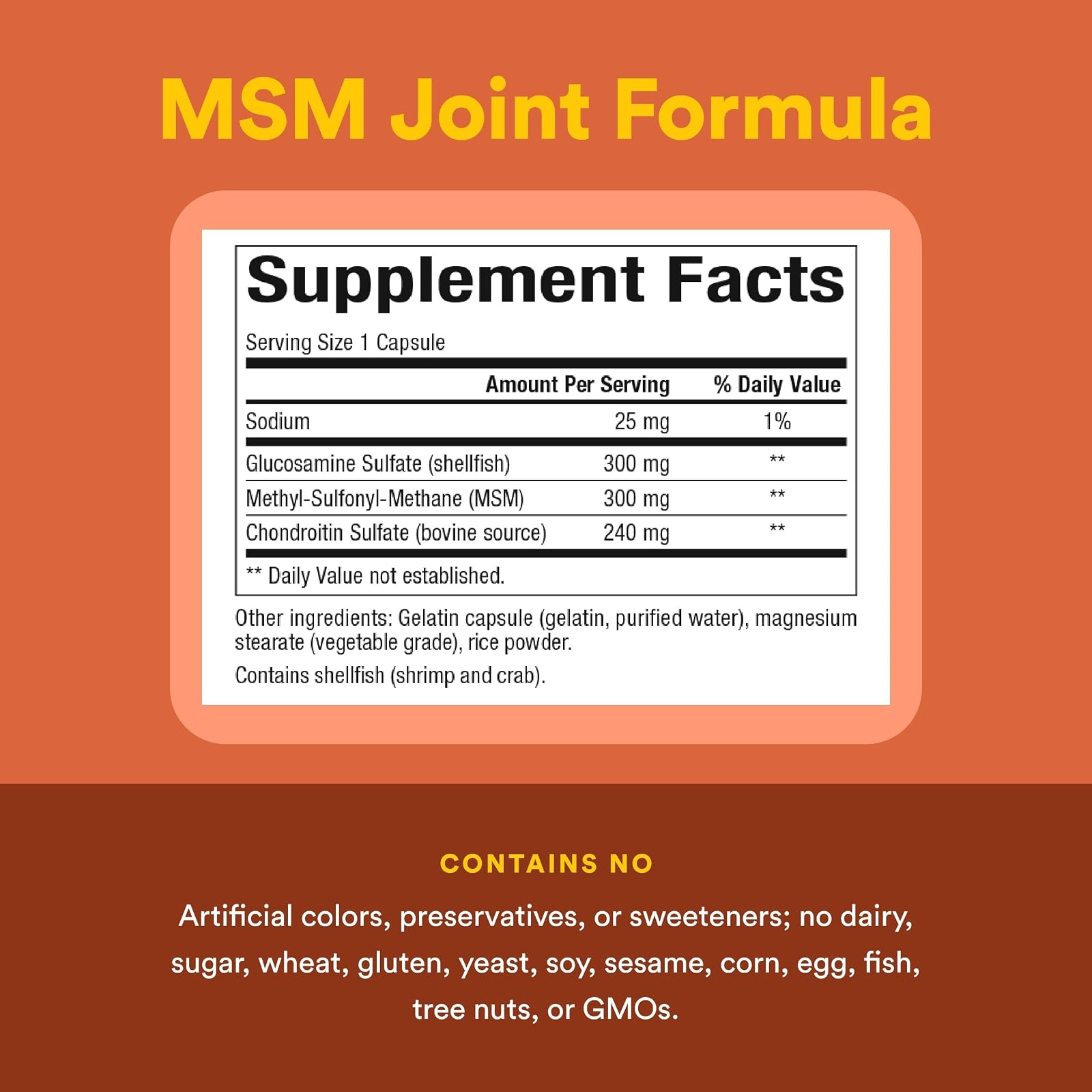 msm for improved joint mobility