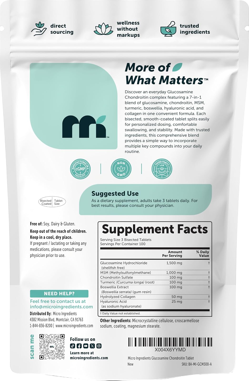 MSM glucosamine for joint comfort