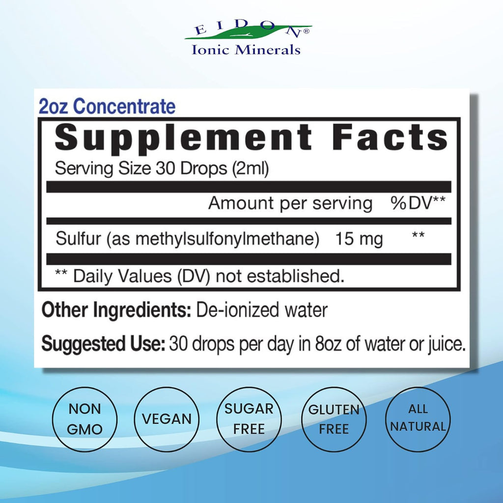 MSM liquid sulfur for joint health