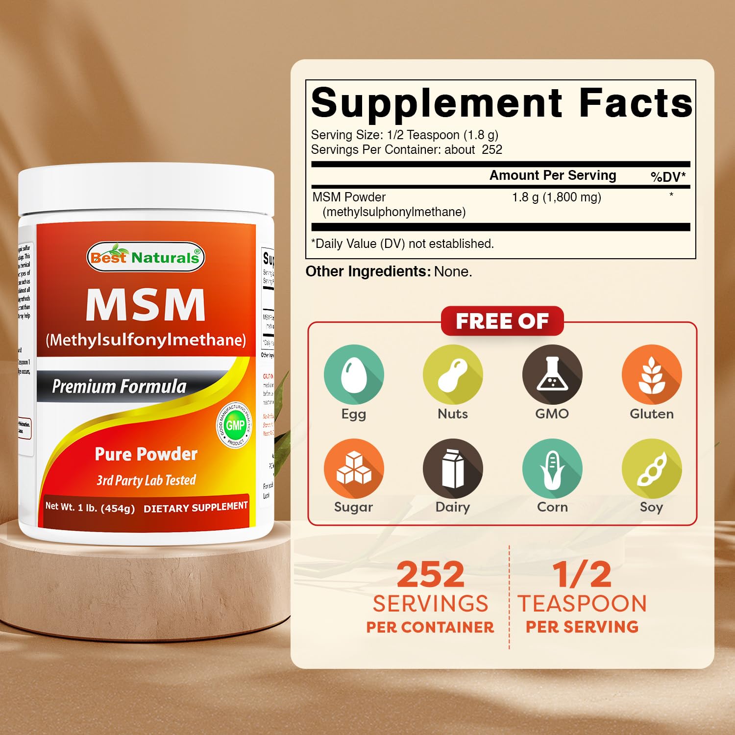 MSM powder for better sleep support