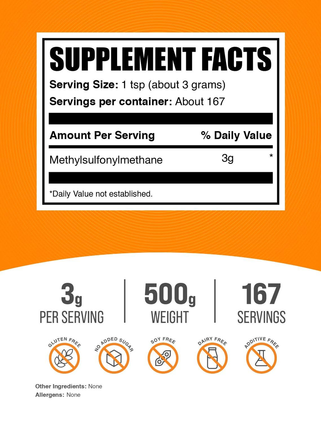MSM powder for improved sleep quality