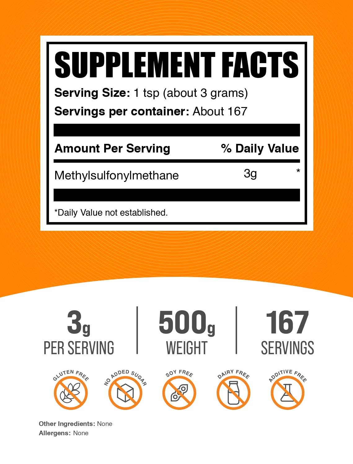 MSM powder for improved sleep quality