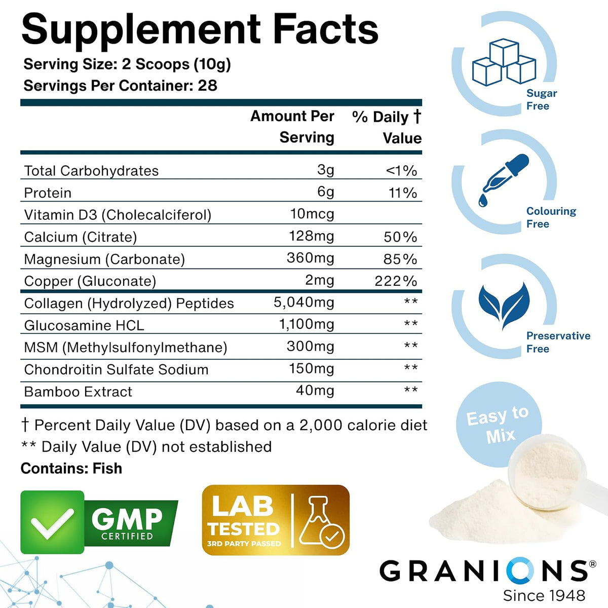 MSM powder for joint health