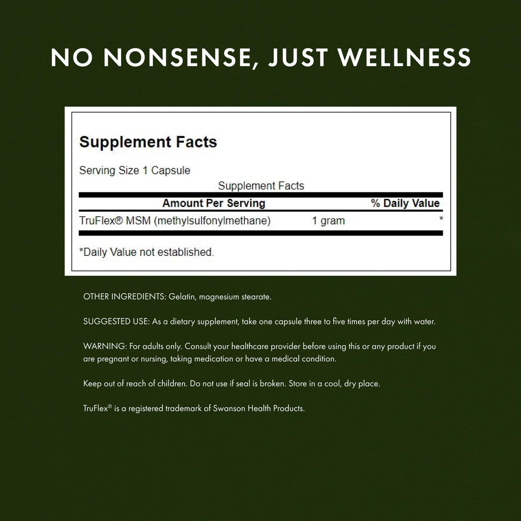 MSM supplement for better sleep support