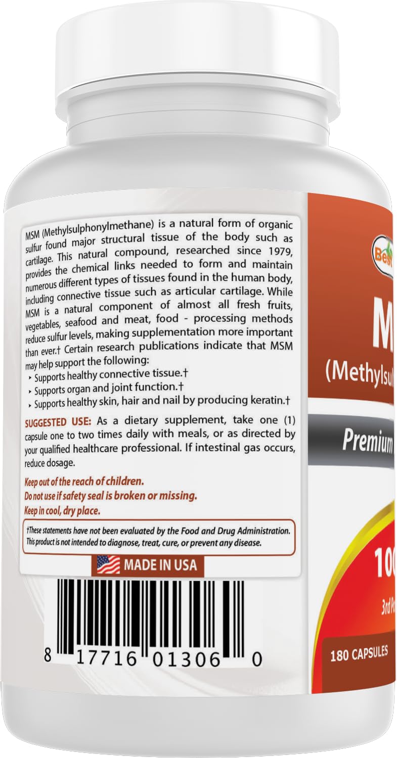 MSM supplement for overall health