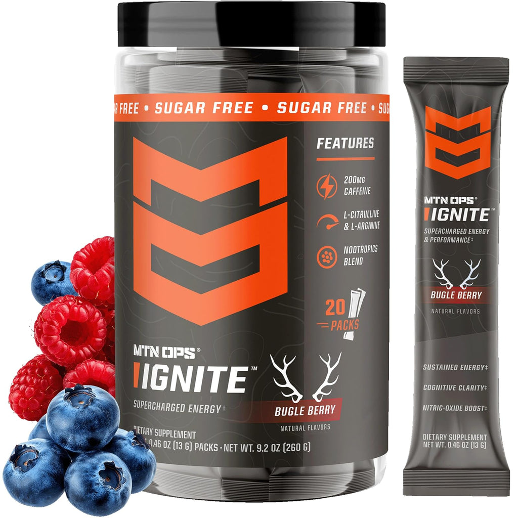 MTN OPS Ignite energy powder Bugle Berry