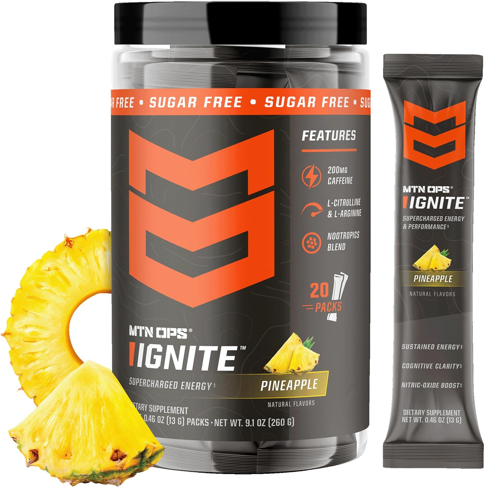 MTN OPS Ignite energy powder pineapple