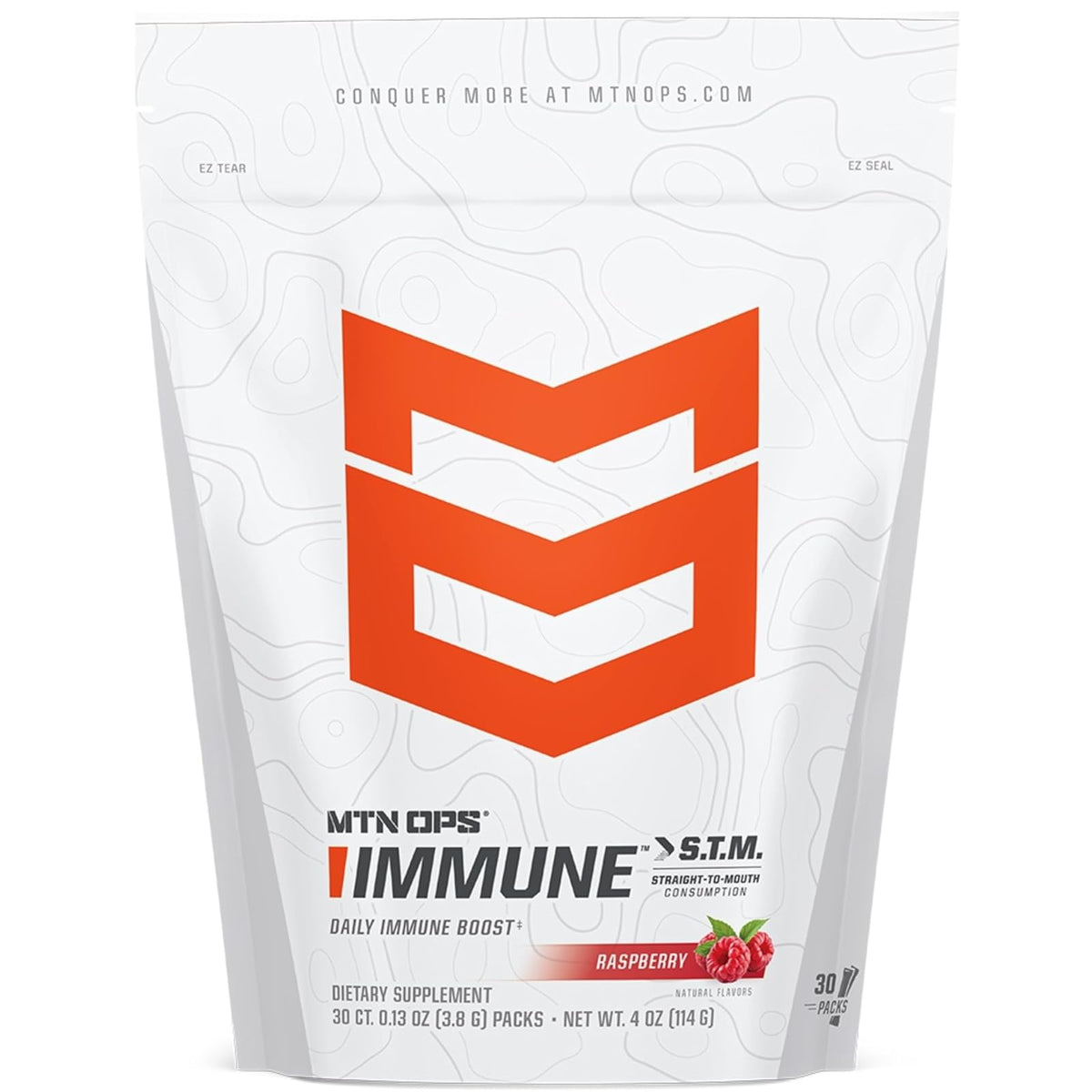 MTN OPS Immune STM multivitamins raspberry flavour
