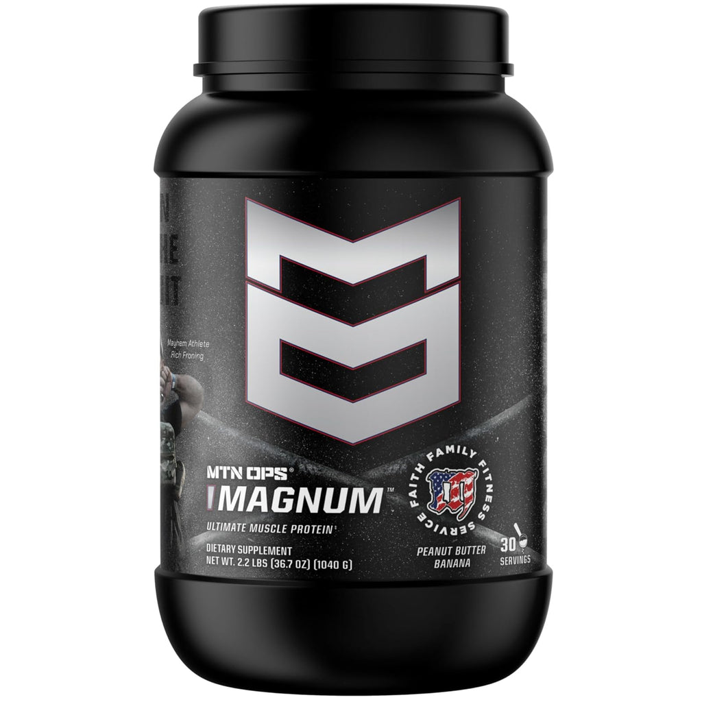 MTN OPS peanut butter banana whey protein