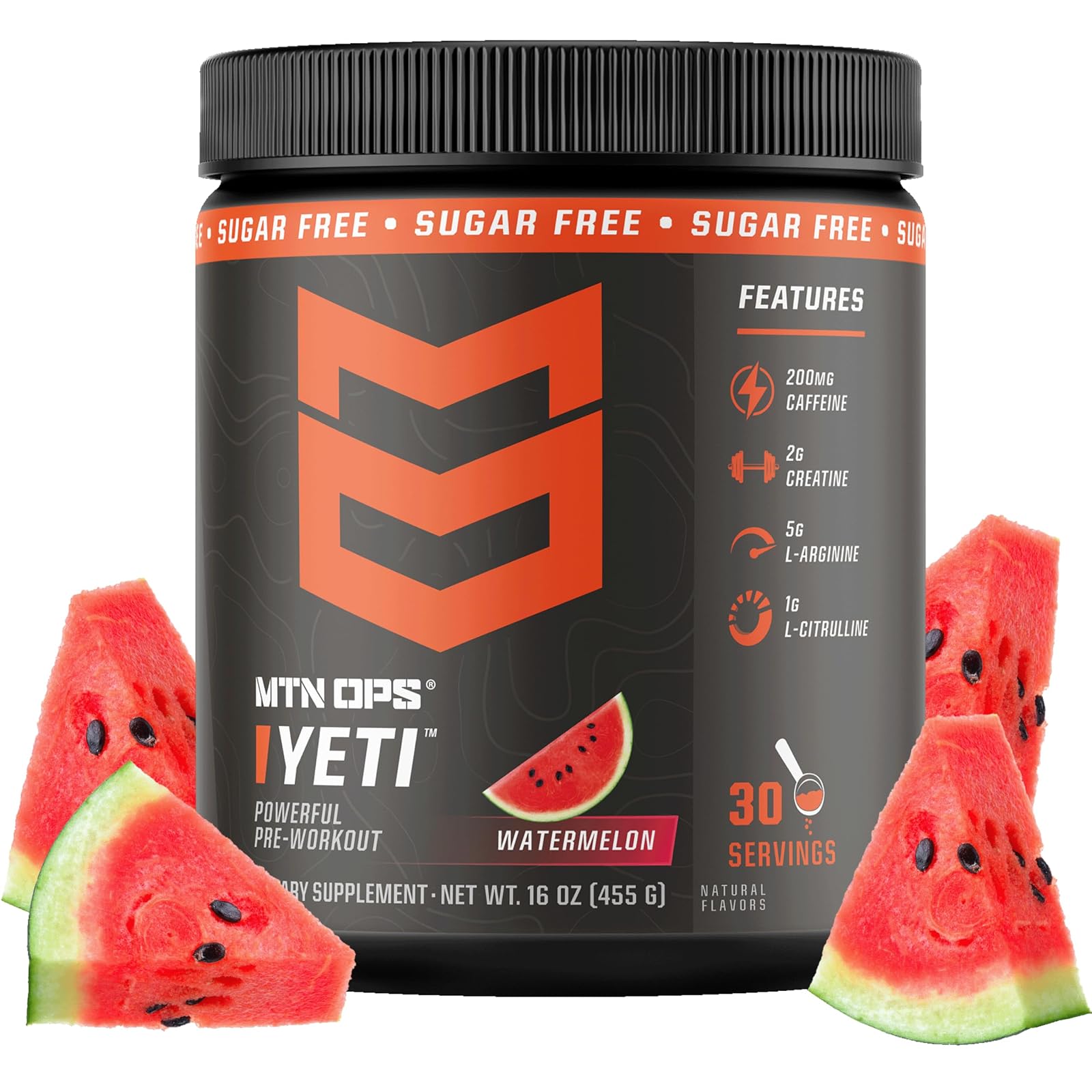MTN OPS Yeti pre-workout watermelon flavour