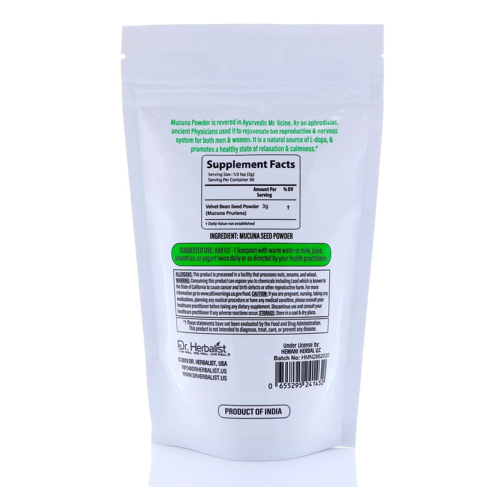 Mucuna powder for energy boost