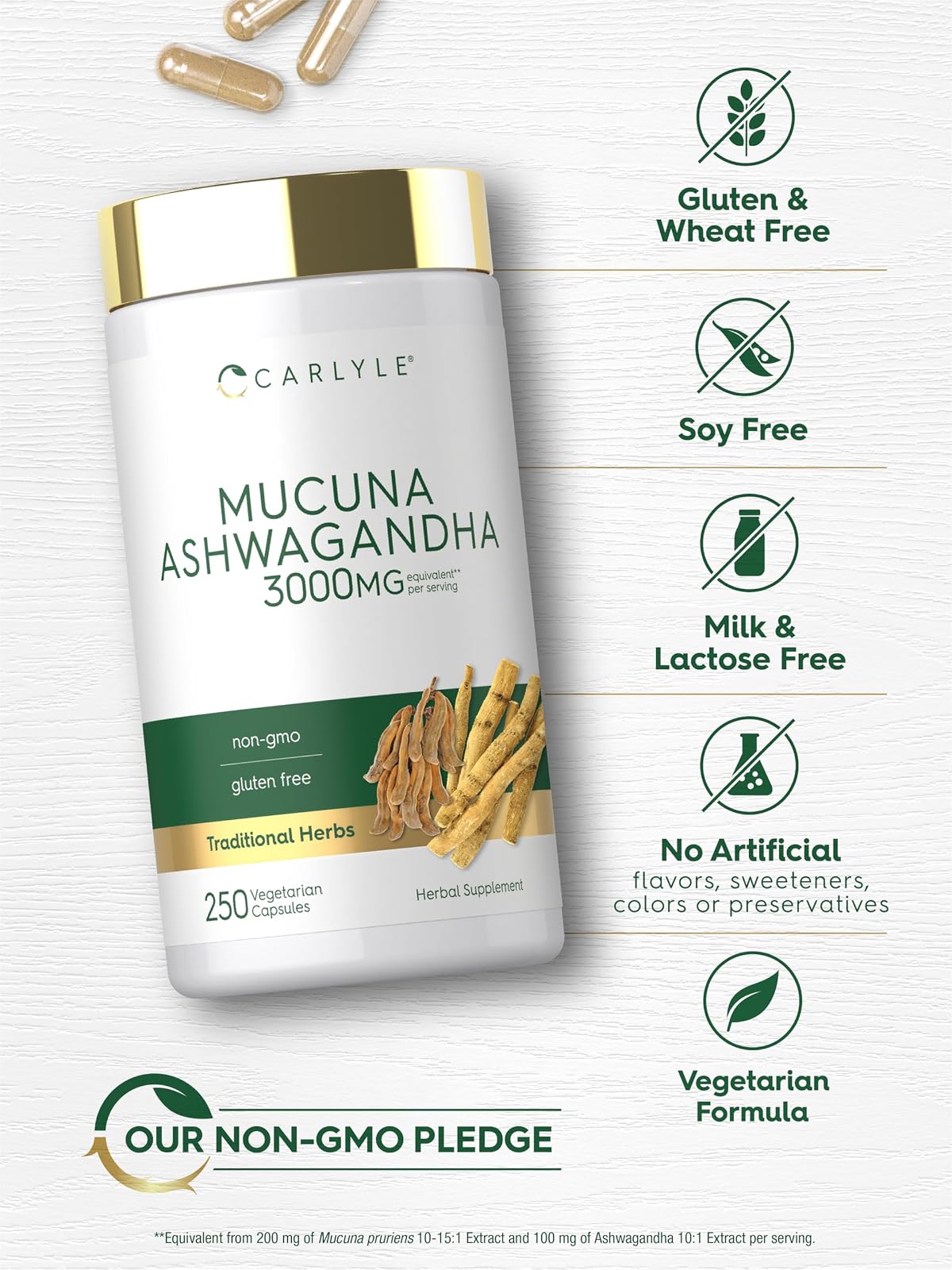 Mucuna Pruriens capsules for vitality