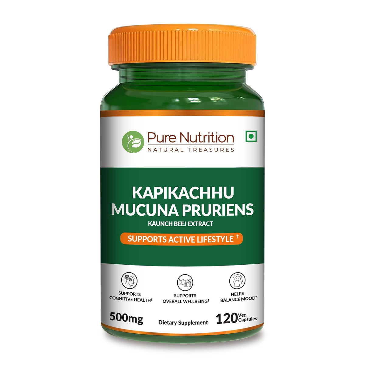 Mucuna Pruriens herbal supplement capsules