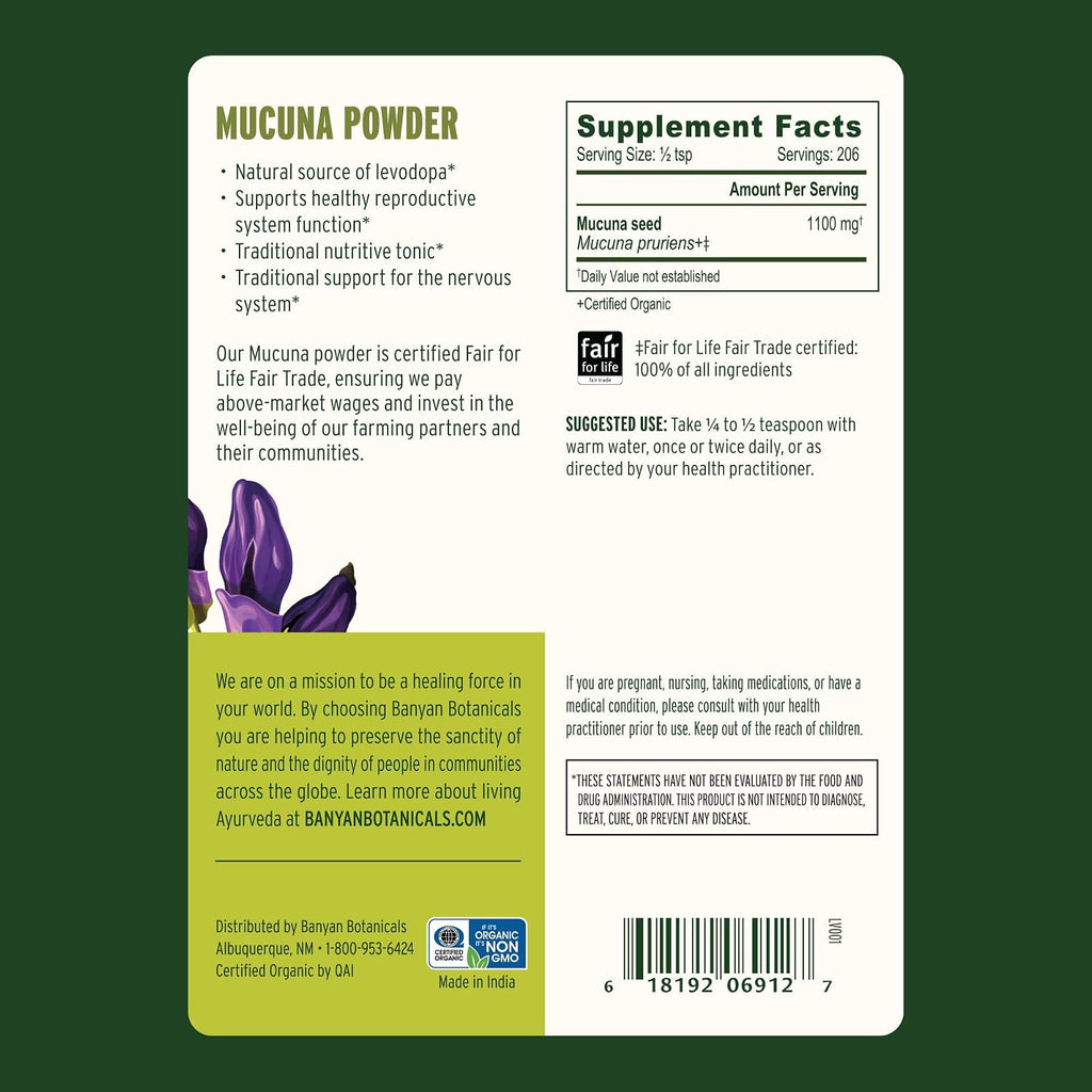 Mucuna pruriens supplement for wellness