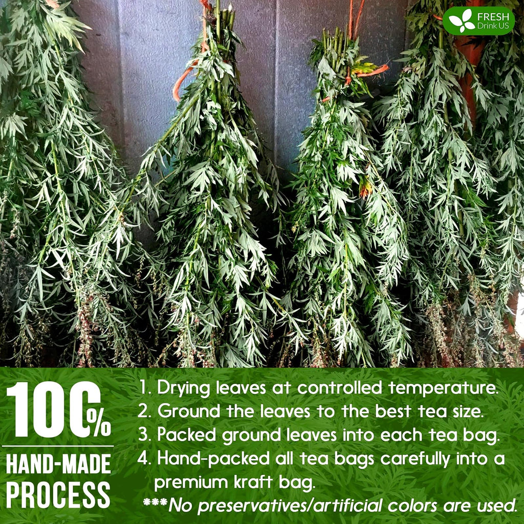 Mugwort tea for calming effects