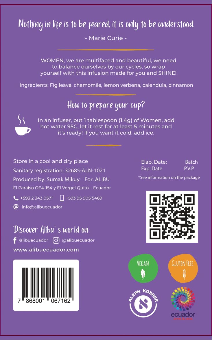 Mujer herbal tea for wellness