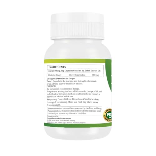 Mulethi capsules for respiratory support