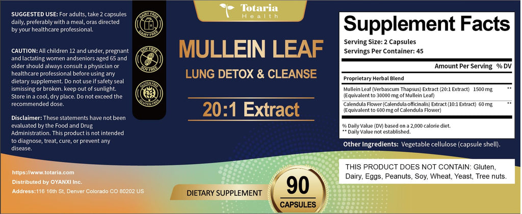Mullein capsules for enhanced immunity