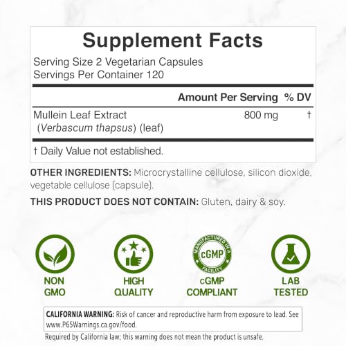 mullein capsules for respiratory support