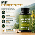 Mullein capsules for soothing throat relief