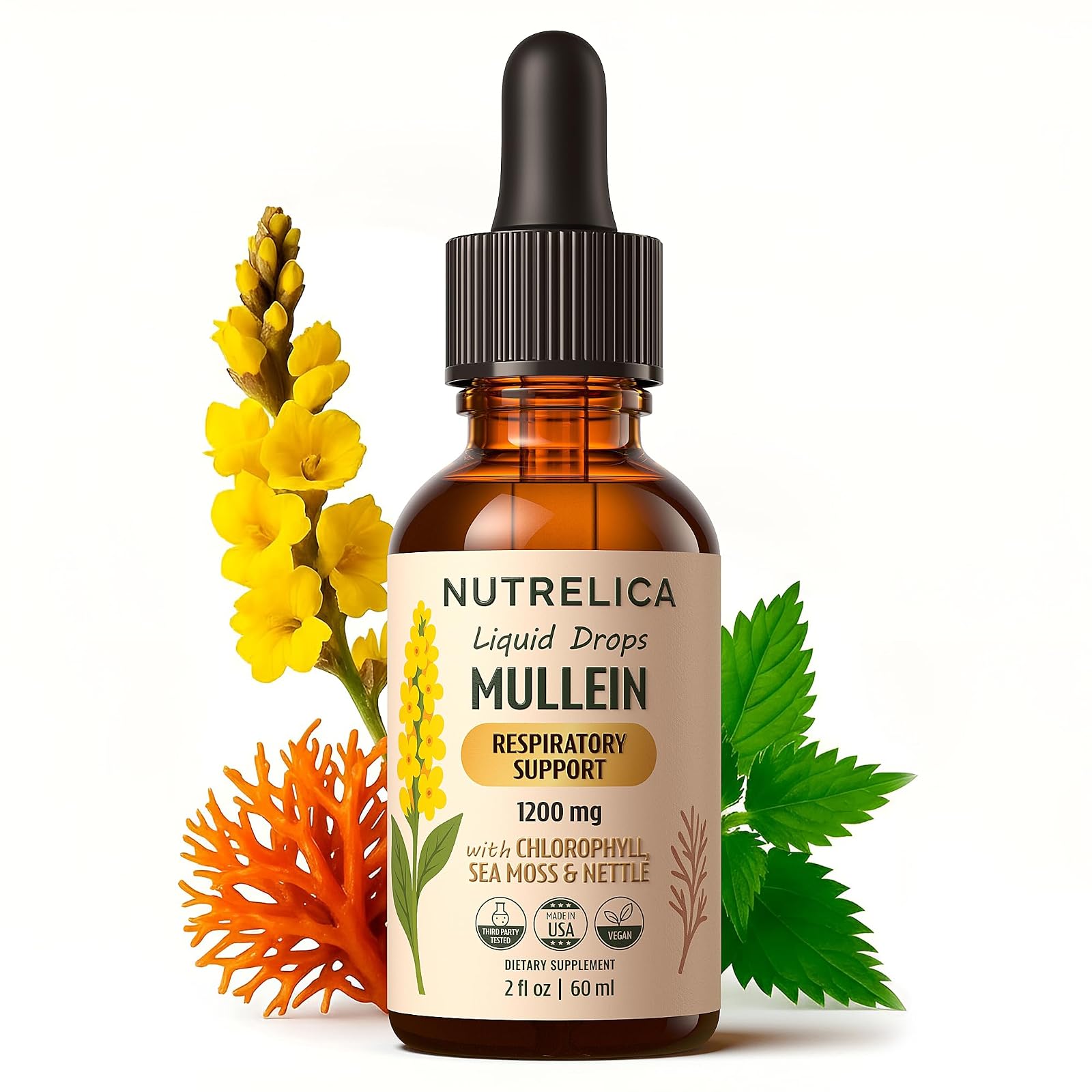Mullein capsules with chlorophyll benefits