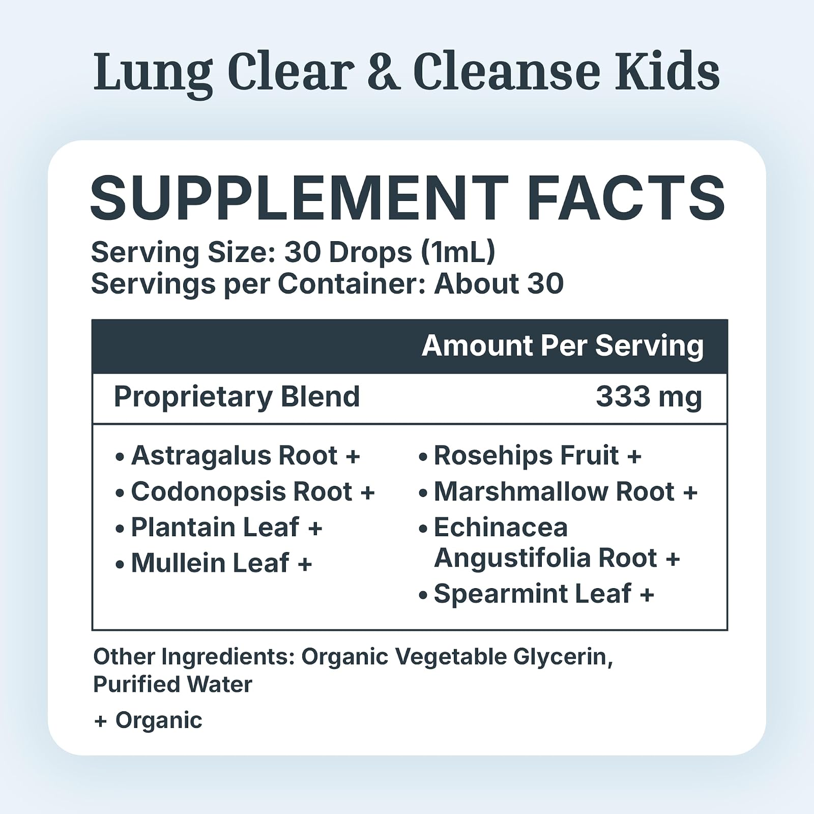 Mullein drops for clear airways