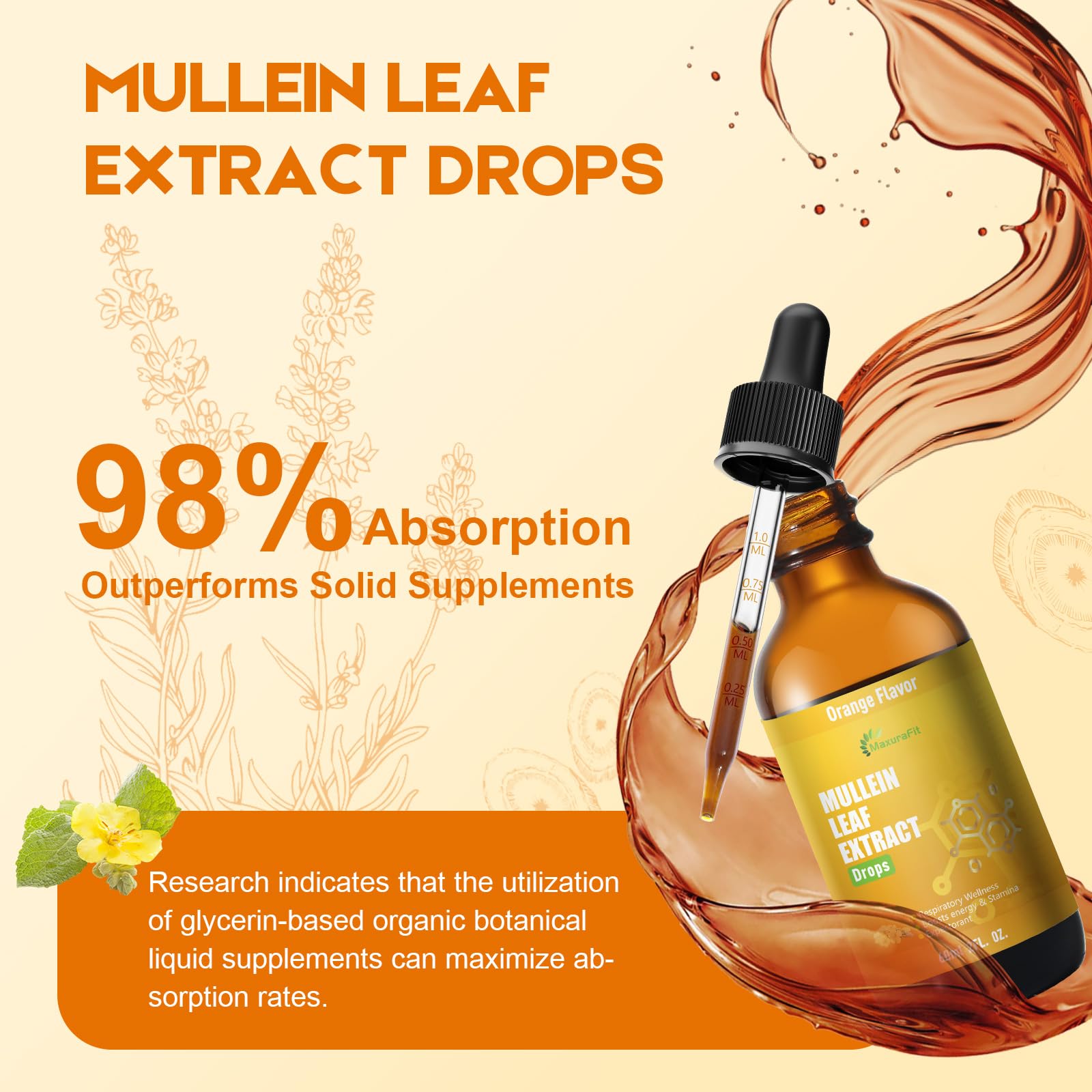 Mullein drops for clear breathing