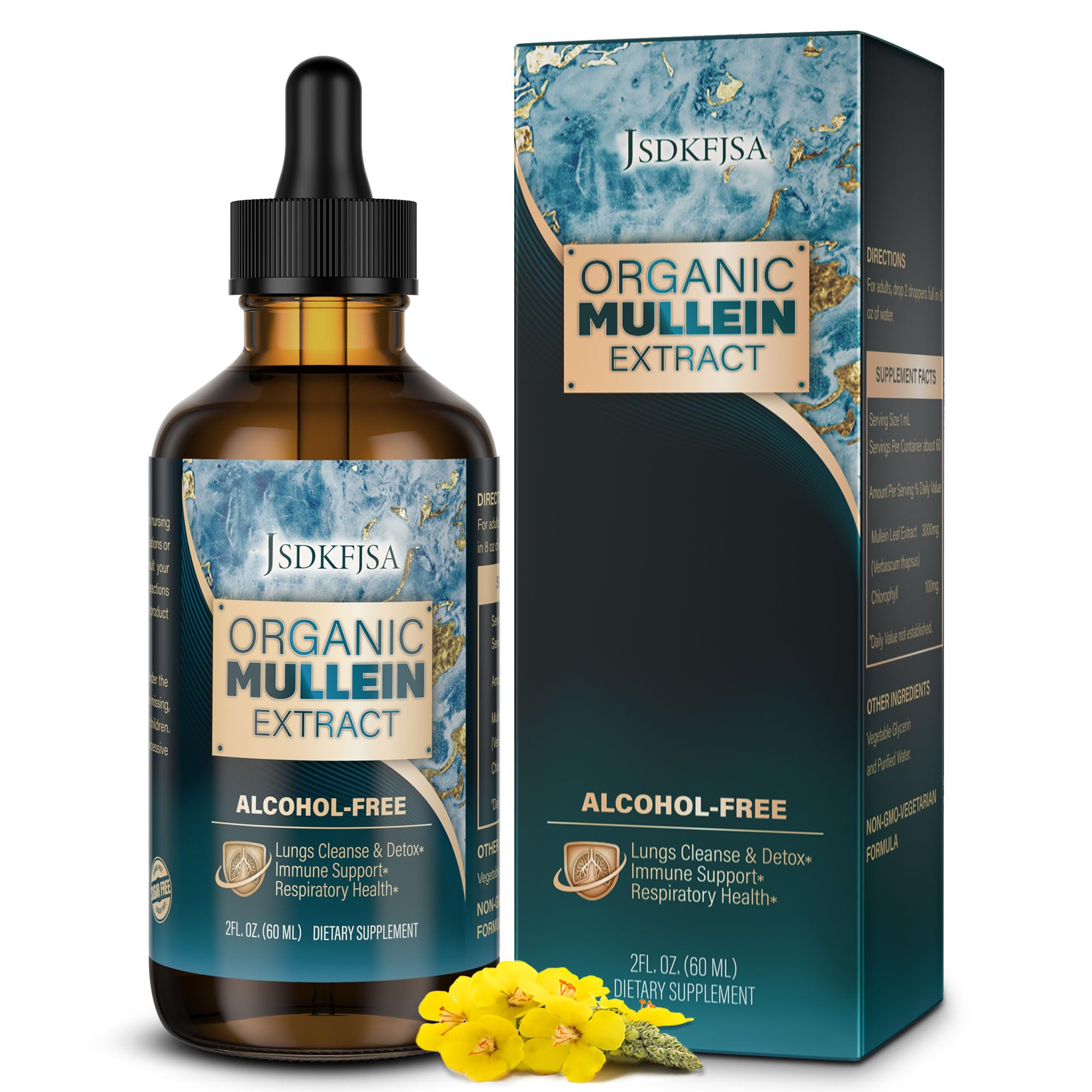 Mullein drops for lung health