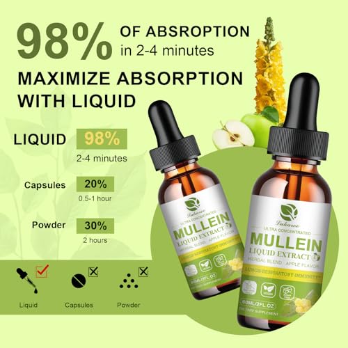 Mullein drops for respiratory health