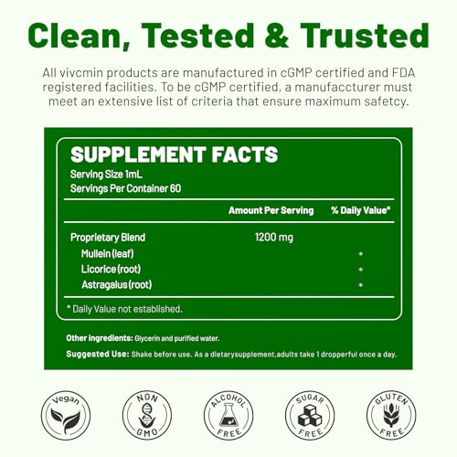 mullein drops for respiratory relief