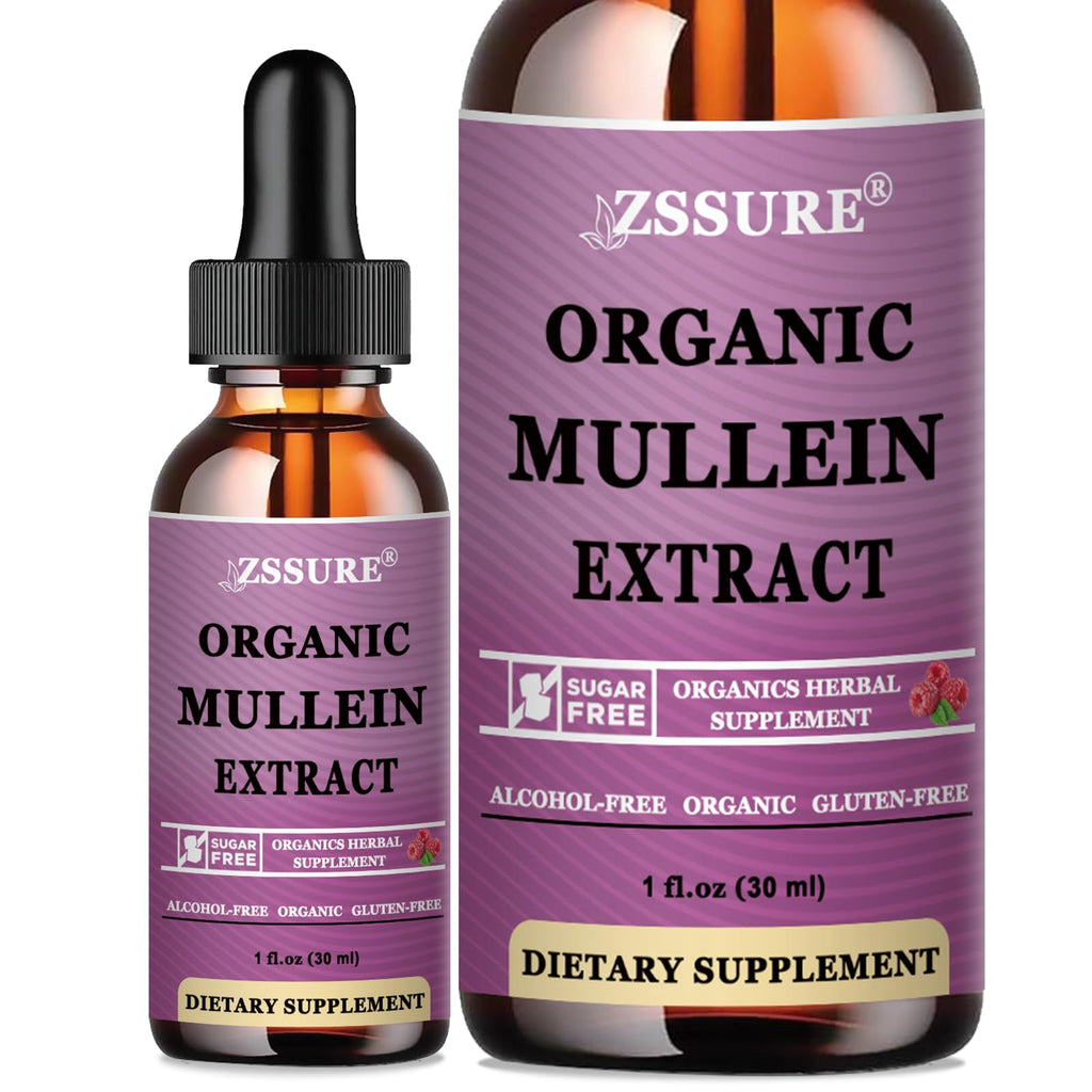 Mullein drops for respiratory support