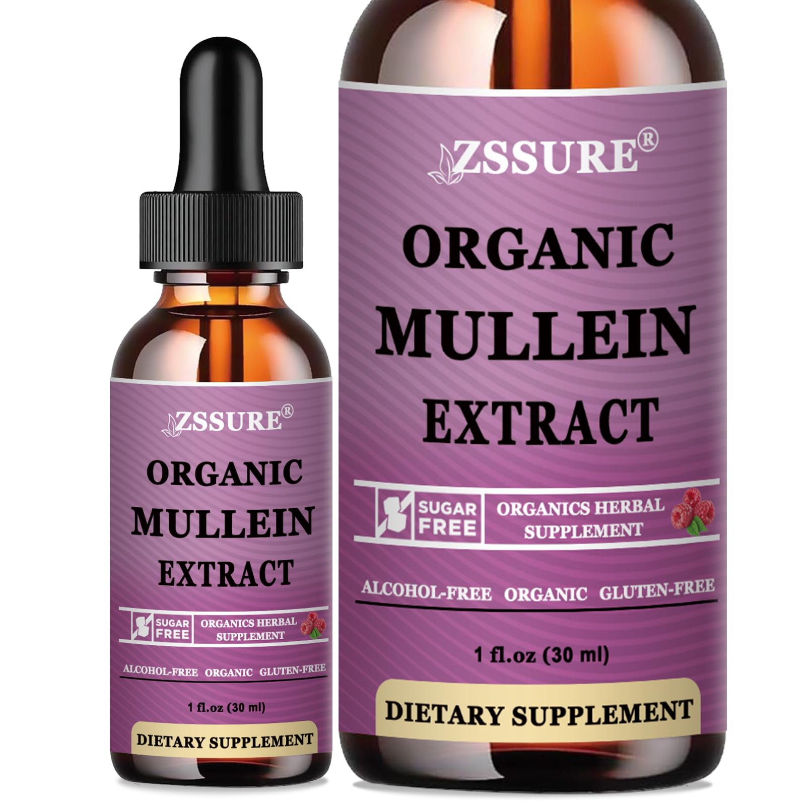 Mullein drops for respiratory support