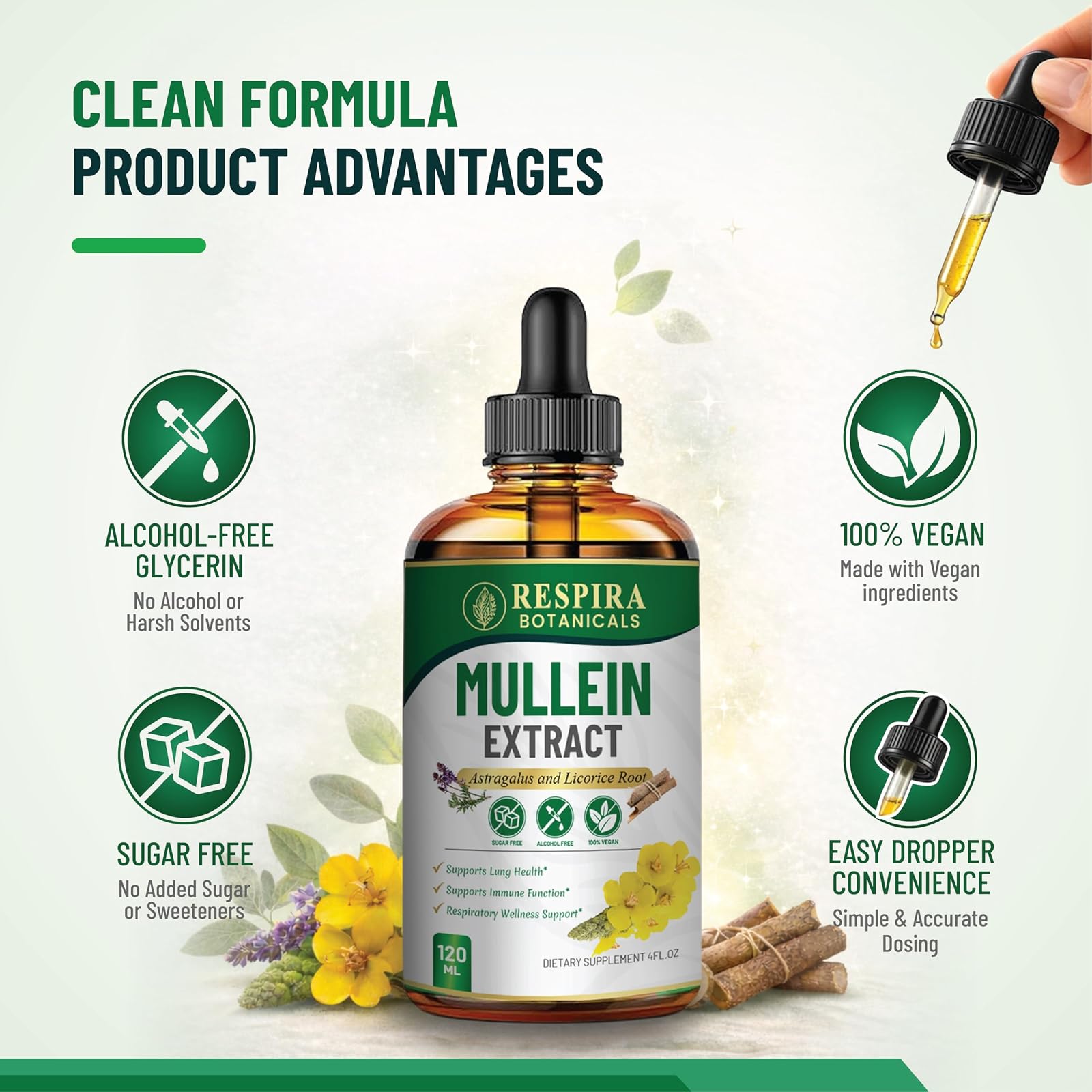 Mullein drops for seasonal support
