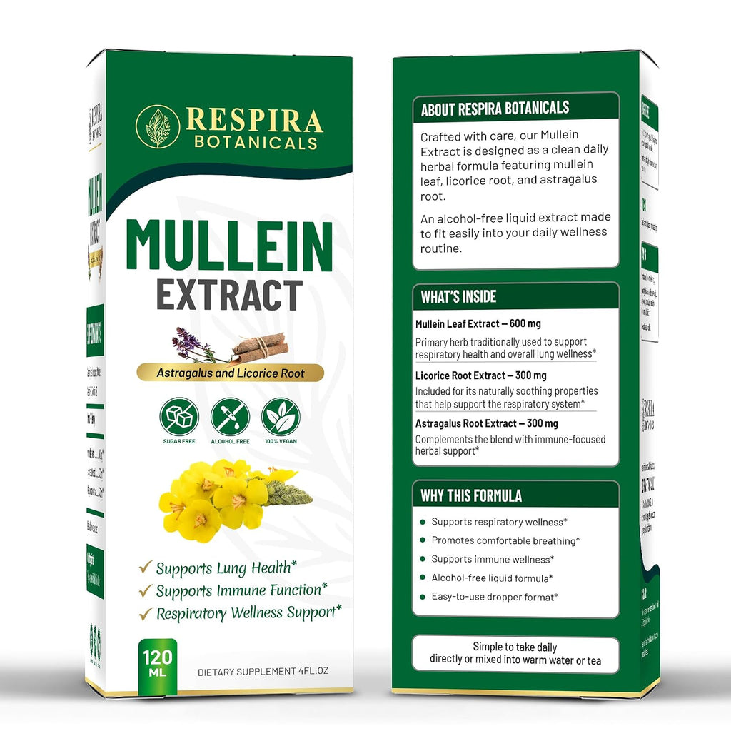 Mullein drops for soothing throat