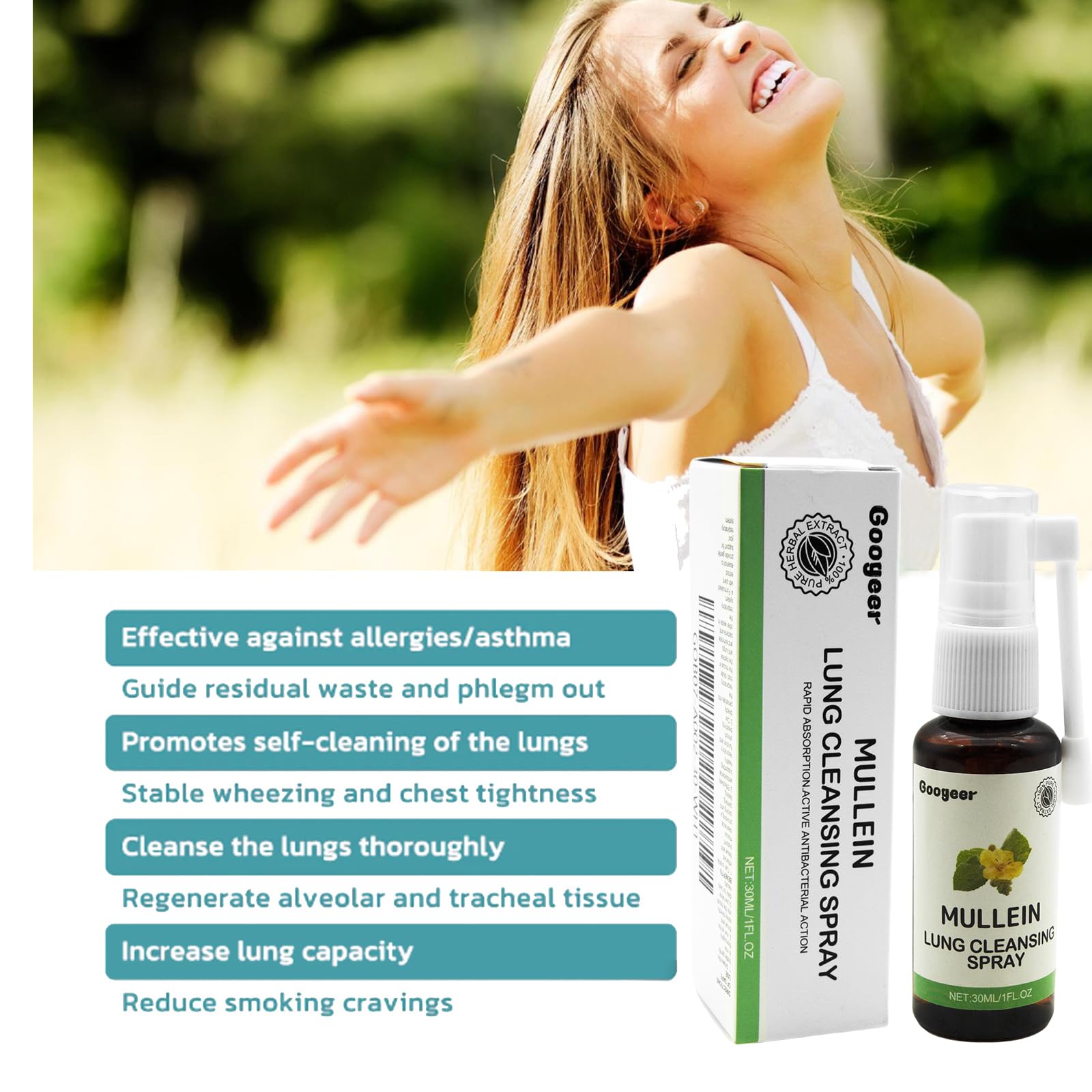 Mullein extract for easy breathing