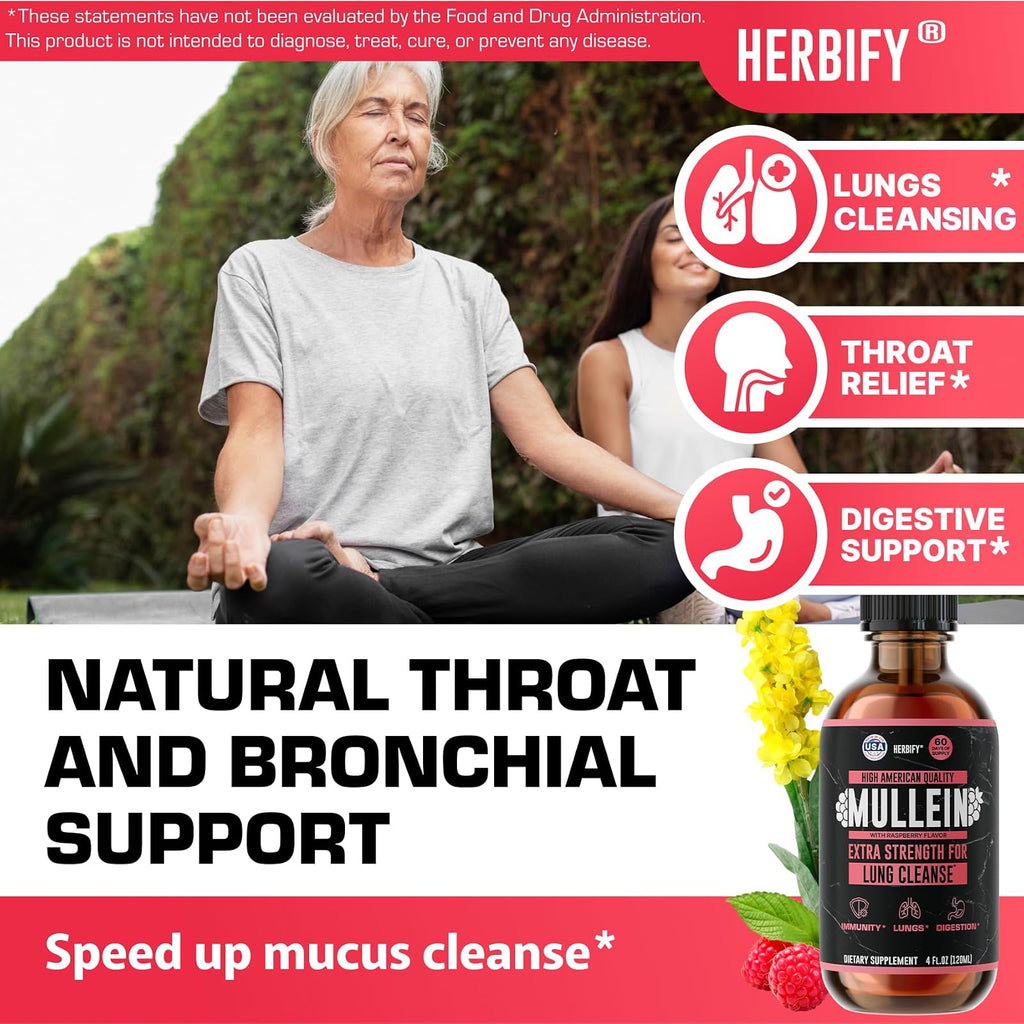 Mullein extract for lung support