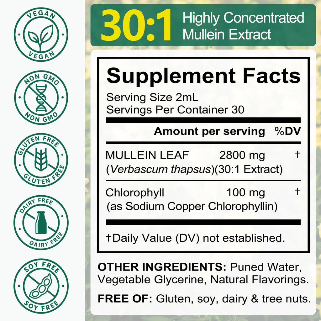 Mullein extract for soothing throat