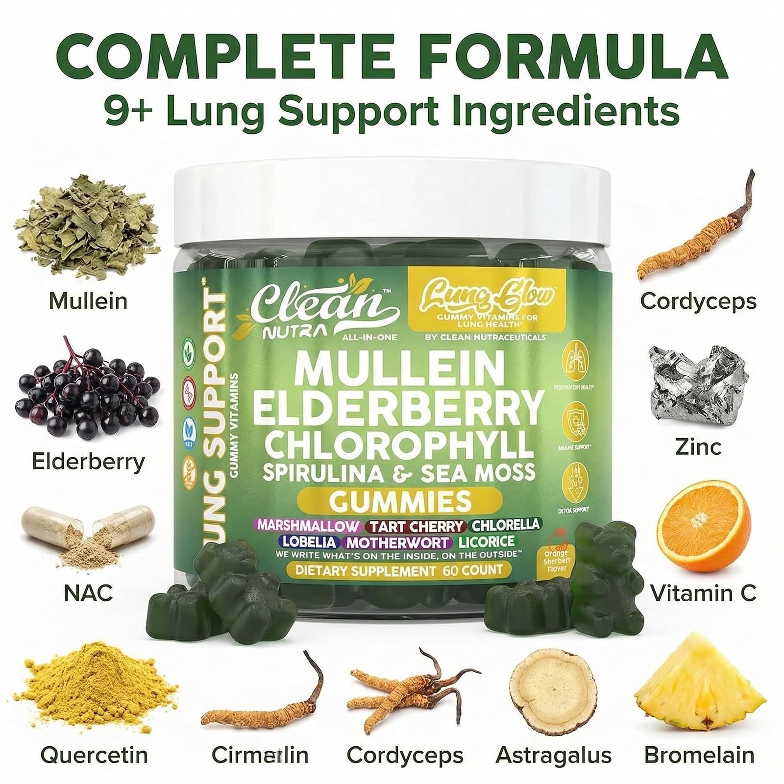 Mullein Gummies for easy throat relief