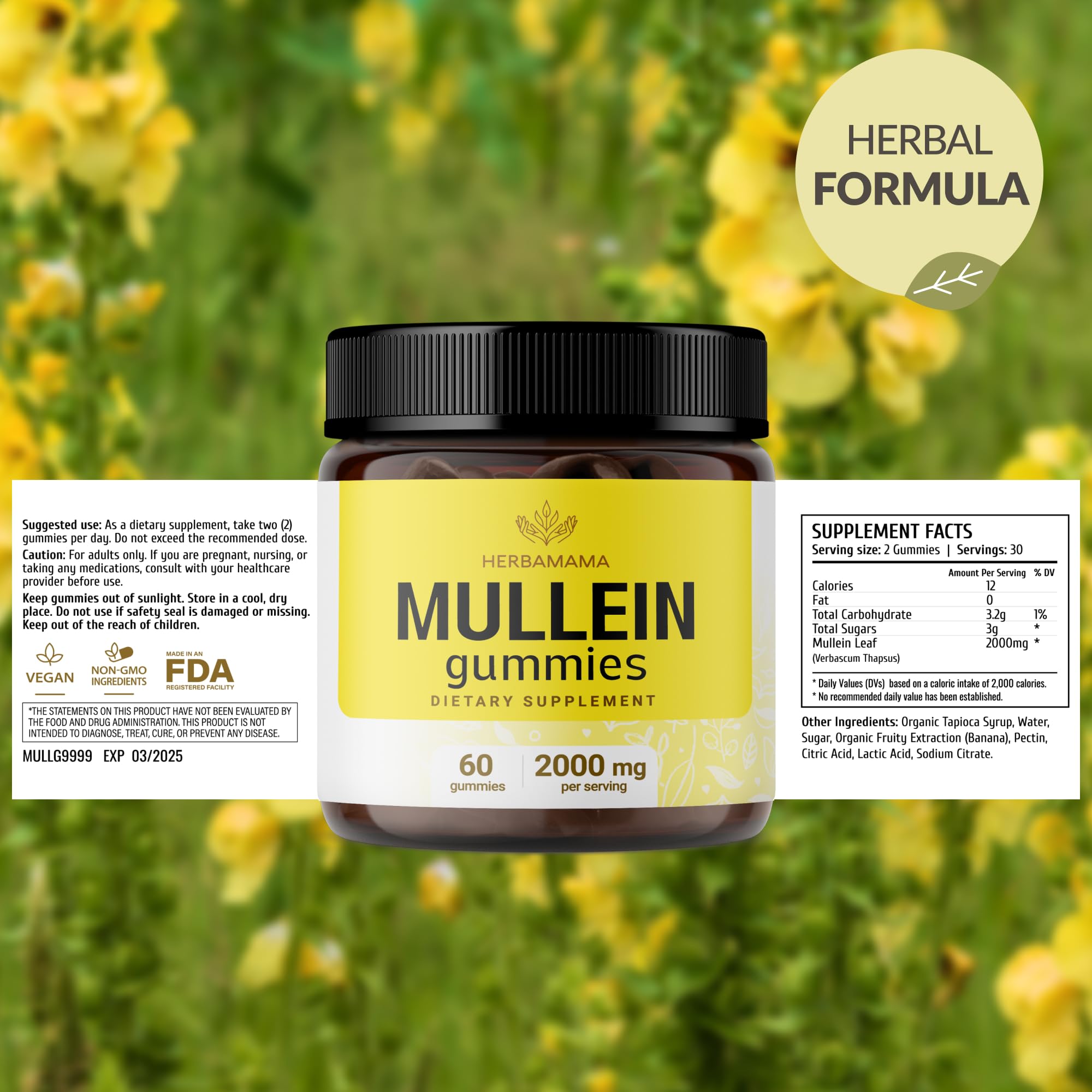 Mullein gummies for overall respiratory wellness