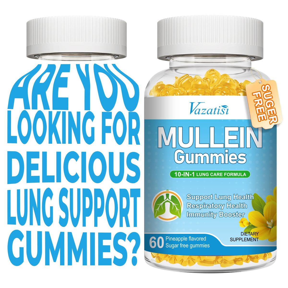 Mullein gummies for respiratory health