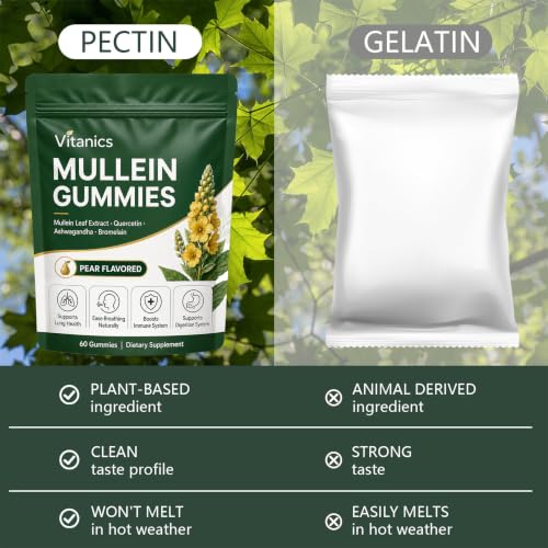 Mullein gummies for smokers' respiratory care