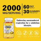 Mullein gummies for soothing throat comfort