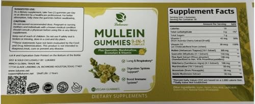 Mullein gummies with natural ingredients