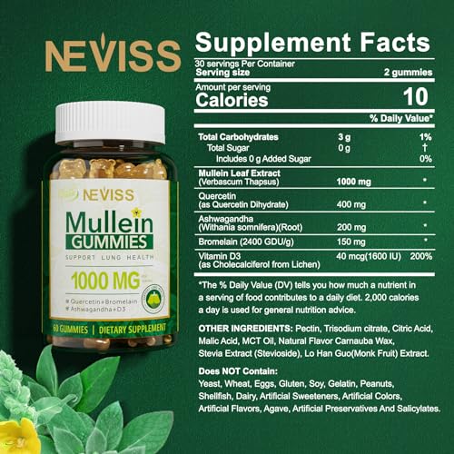 mullein gummies with quercetin benefits