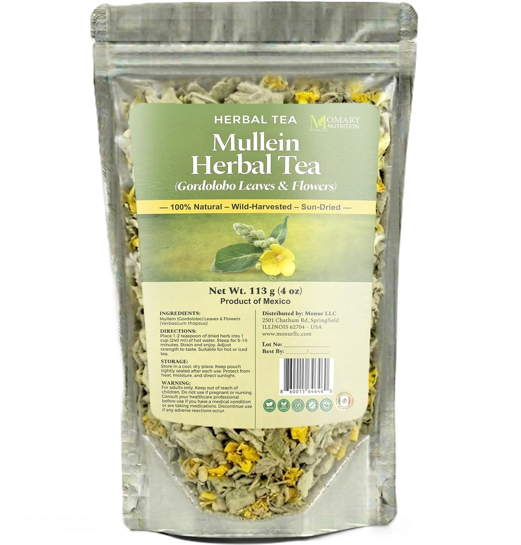 Mullein herbal tea for respiratory health