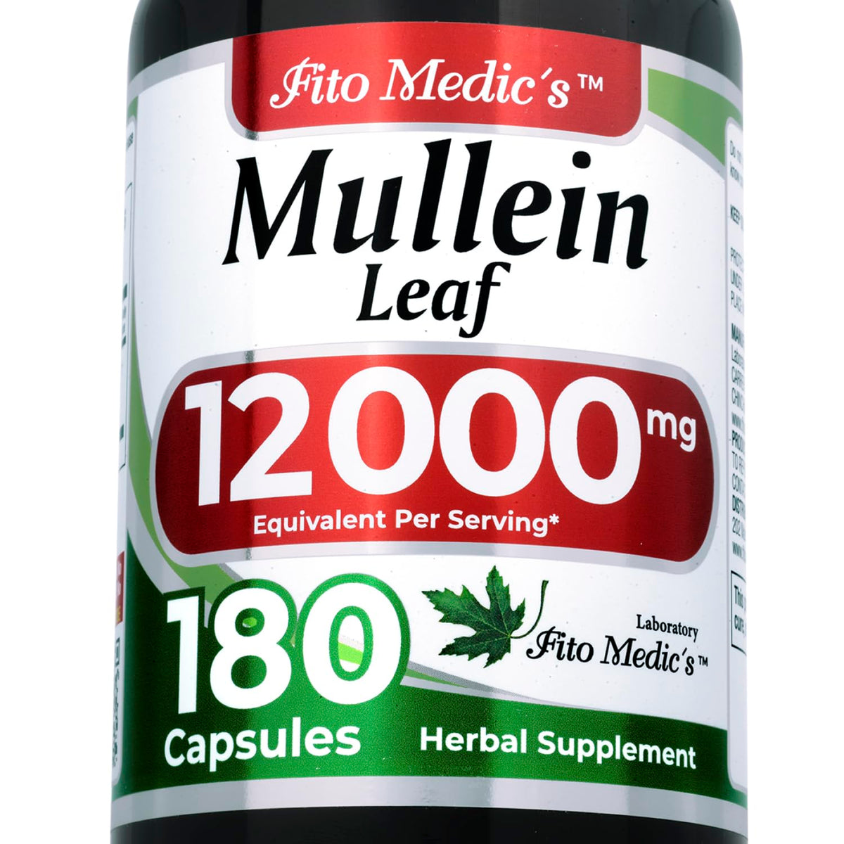 Mullein leaf capsules for respiratory health