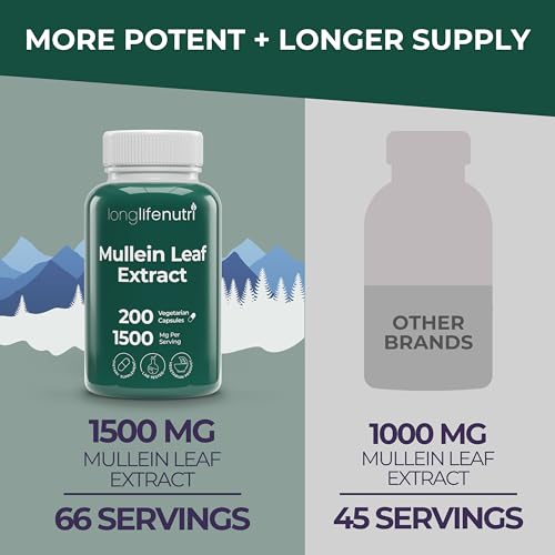 Mullein leaf capsules made in Canada