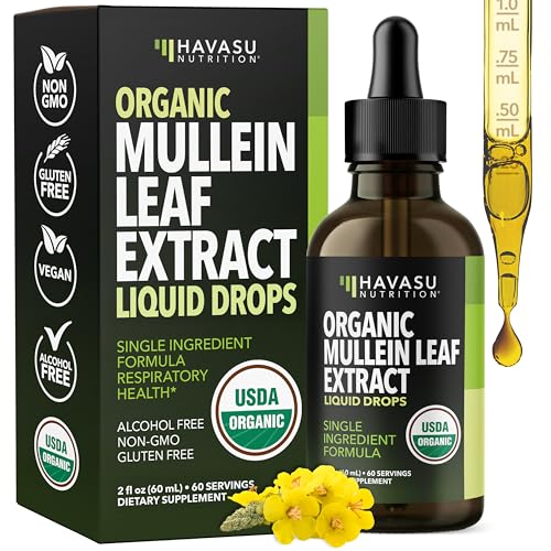 Mullein leaf extract for respiratory health