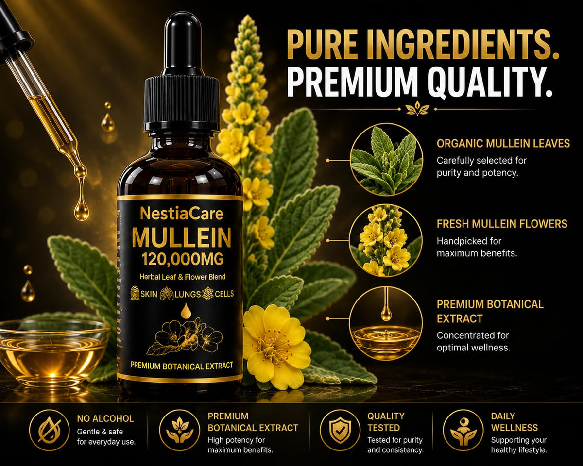 Mullein leaf extract for soothing throat