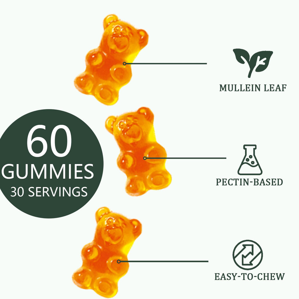 Mullein leaf extract in tasty gummy form